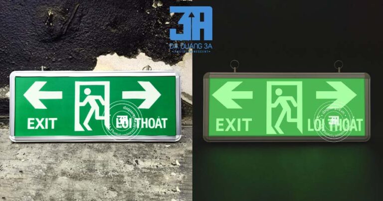 Điểm khác biệt giữa đèn exit dạ quang và đèn exit điện - 3A Safety