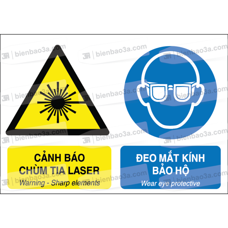 Biển bắt buộc đeo kính bảo vệ mắt - 3A Safety