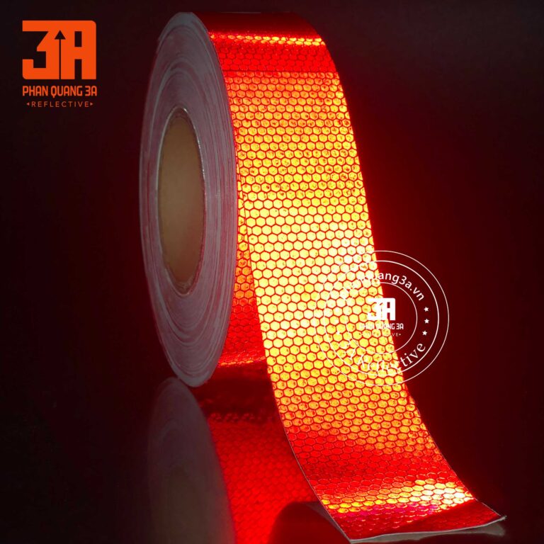 Băng keo phản quang trơn màu đỏ 3A-3100R - 3A Safety