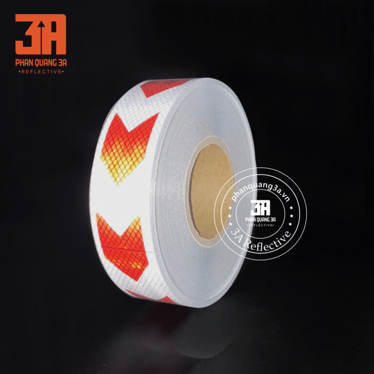 Băng keo phản quang kim cương mũi tên trắng đỏ 3A - 3400 - 3A Safety