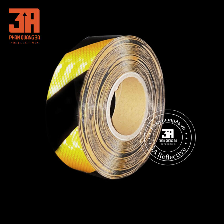 Băng keo phản quang kim cương sọc vàng đen 3A - 3400 - 3A Safety